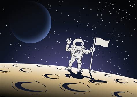 Astronauta En Luna Dibujos De Arte Simples Astronautas Dibujos The