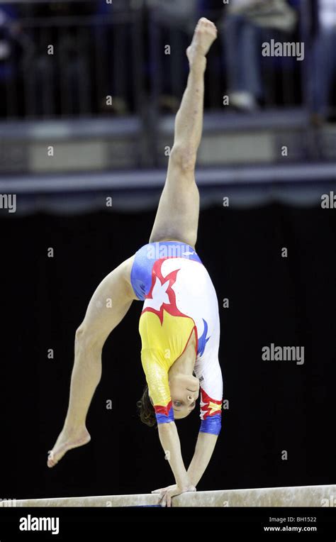 Romanian Female Gymnast Ana Porgras Performs At The 2009 World