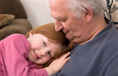 Granddaughter Touching Granddad Telegraph
