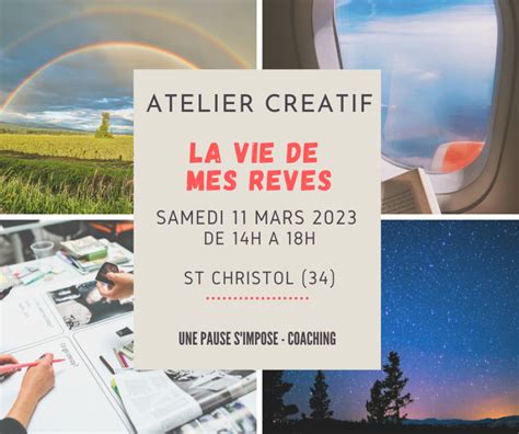 Tickets Atelier Créatif La Vie de mes Rêves Billetweb