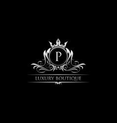 Luxury King A Letter Gold Logo Golden A Classic Vector Image