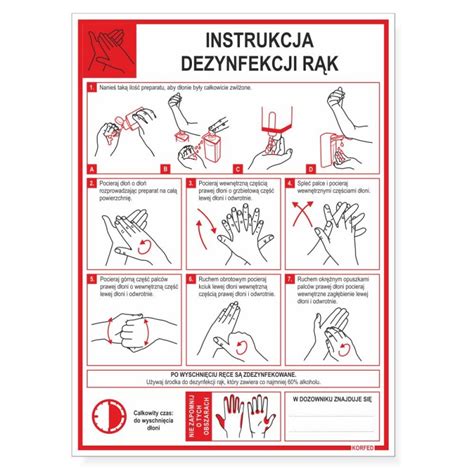 Tablica plastikowa A4 INSTRUKCJA SKUTECZNEGO MYCIA RĄK