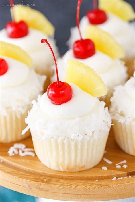 Pina Colada Cupcakes Life Love And Sugar