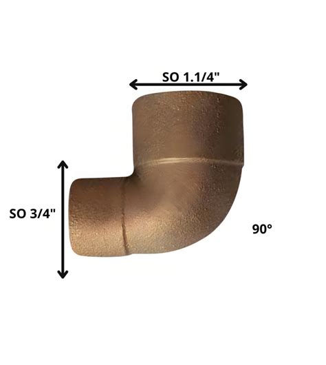 Codo Bronce So So 1 1 4 X 3 4 Socodima Cl