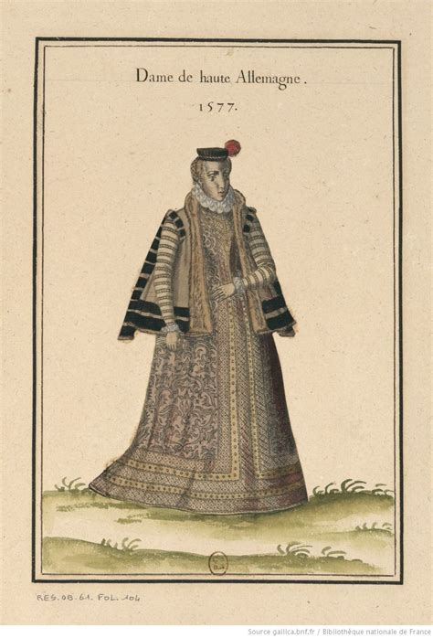 Ensemble de gravures de costumes d Allemagne du XVIe siècle