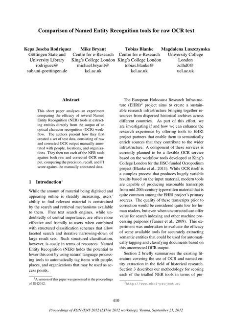 pdf comparison of named entity recognition tools for raw ocr text