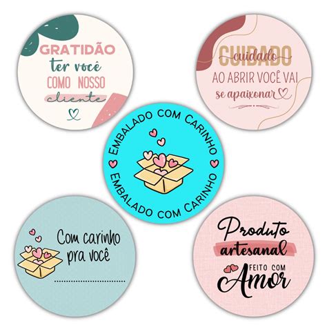 Adesivo De Agradecimento Ao Cliente Tag Etiqueta Adesiva 100un 3 5cm X