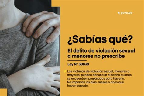 SabíasQue El delito de violación sexual a menores no prescribe Ley N