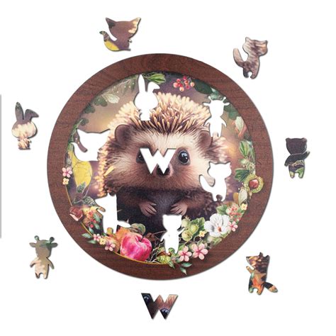 Puzzle drewniane Słodki Jeżyk 40 elementów XL Wood You Do Sklep