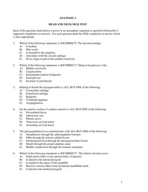 Snell Anatomy Mcqs Bank For Nursing Students Anatomy Studocu