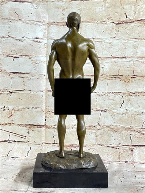 Bronzo Scultura Mano Fatto Statua Gay Art Collettore Edizione