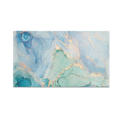 Szklana Deska Kuchenna HOMEPRINT Zielono Niebieskie Plamy 60x52 Cm