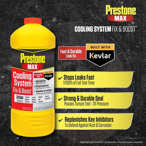 Prestone Max Total Cooling System Fix And Boost For Asian Vehicles 32oz