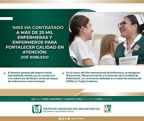 IMSS on Twitter IMSS ha contratado a más de 25 mil enfermeras y