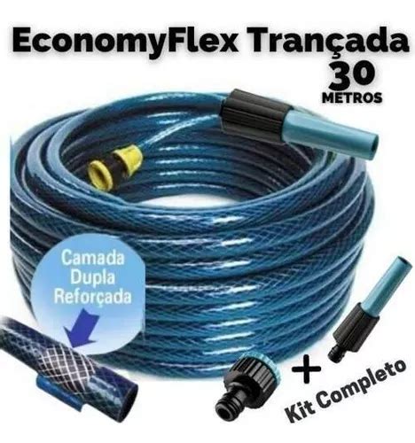 Manguera Flexible Reforzada Economyflex Para Patio Trasero De 30 Metros