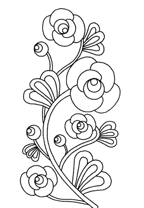 Flores para colorear fáciles dificiles y hermosas Colorear imágenes