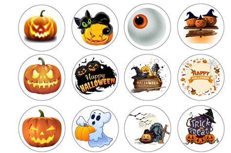 Op Atek Na Muffinki Halloween Dynie Paj Ki Dekoracja Duchy Babeczki