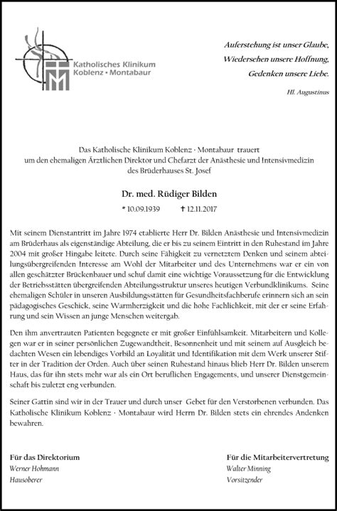 Traueranzeigen Von R Diger Bilden Rz Trauer De
