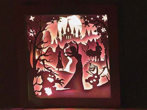 Laser Cut D Illusion Lamp Led Light Box Free Dxf File For Free