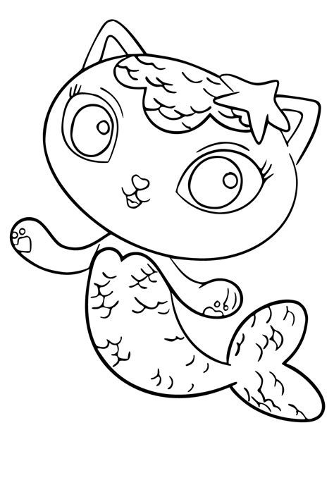 Dibujo e Imagen La Casa de Muñecas de Gabby Sirena para Colorear y