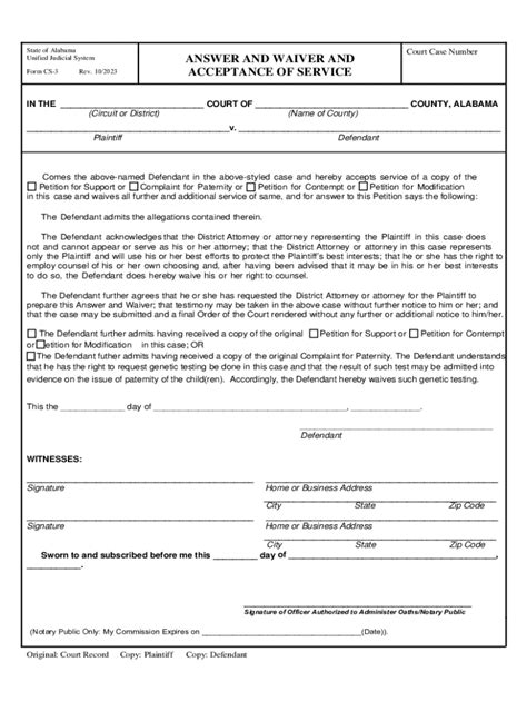 Fillable Online Eforms Alacourt Summons For Jury Service Fax Email