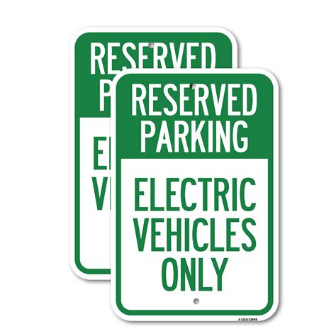 Pour les voitures électriques Stationnement réservé Panneau
