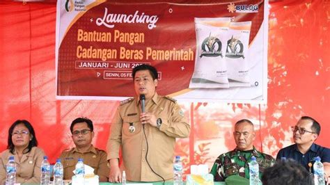 Bupati Samosir Launching Penyaluran Bantuan Pangan Cadangan Beras