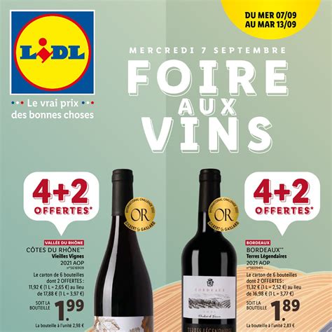 Catalogue Lidl Foire Aux Vins Du Au Septembre