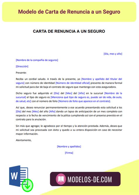 Carta De Renuncia A Seguro Ejemplos Y Modelos The Best Porn Website