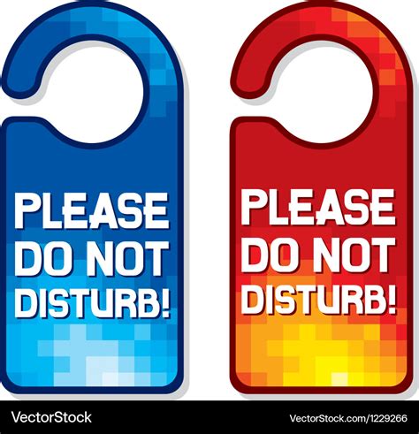 Please Do Not Disturb Sign Set Royalty Free Vector Image