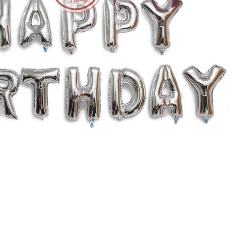 Jual Balon Foil Huruf Set Happy Birthday Silver Paket Huruf Hbd