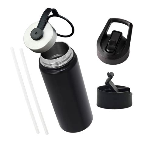 Botella Térmica Deportiva 540 Ml Gadnic 3 Tapas Acero Inoxidable Gadnic