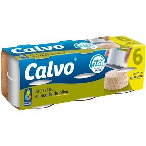 Atún claro en aceite de oliva CALVO pack 6x65 g