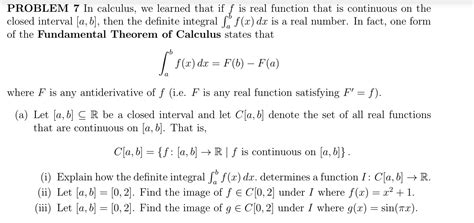 solved problem 7 in calculus we learned that if f is real