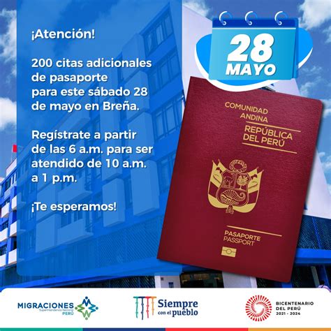 Migraciones Perú on Twitter IMPORTANTE Este sábado 28 de mayo