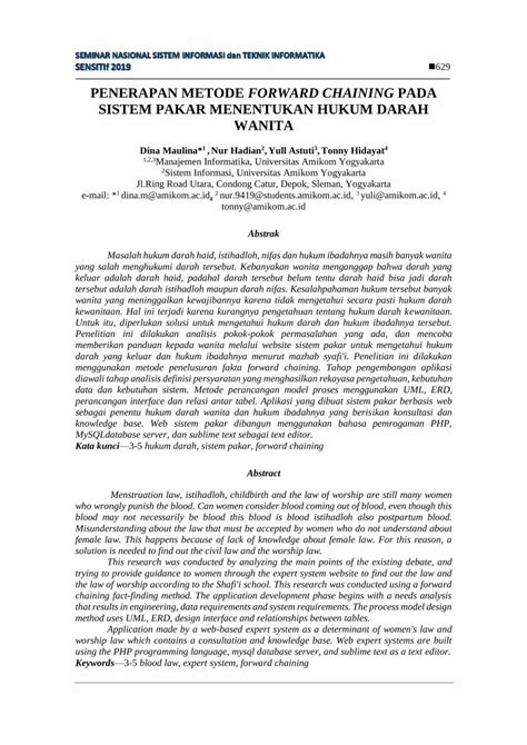 pdf penerapan metode forward chaining sistem pakar … dokumen tips