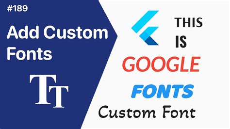 Flutter Tutorial Add Custom Fonts Google Fonts