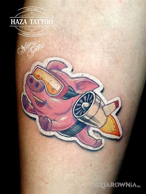Tatua Winka Kolorowy Tatua Autor Studio Haza Tattoo Dziarownia Pl