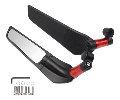 Alerón De Espejo Retrovisor Universal Para Motocicleta Rojo Cuotas