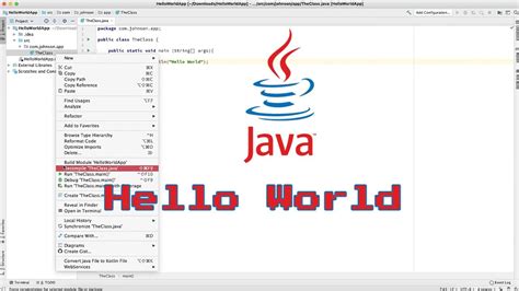 java tutorial 1 how to create your first hello world application youtube