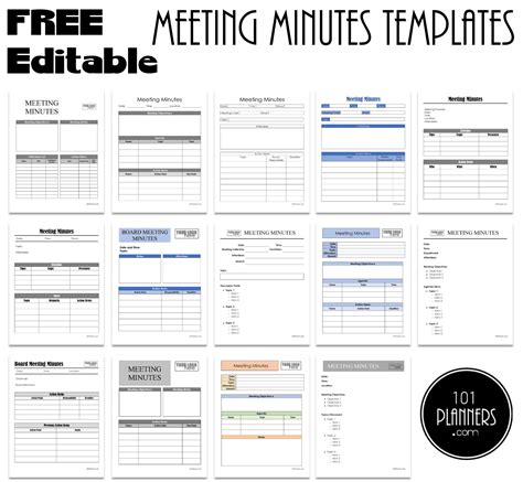 Minute Of Meeting Template Doc Meeting Notes Template Notes Template
