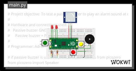 Raspberry Pi Pico Passive Buzzer Picozero Copy Wokwi Esp Stm
