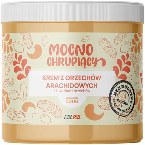 MASŁO ORZECHOWE CRUNCHY 500g Krem orzechowy 100 Orzechy naturalne Kol