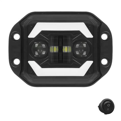 Casa Das Leds Farol De Embutir Milha LED 40W Spot Angel Eyes