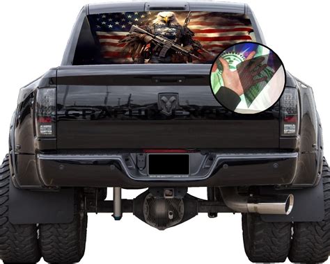 Amazon Trucks Sliding Rear Windows Decals Bald Eagle American