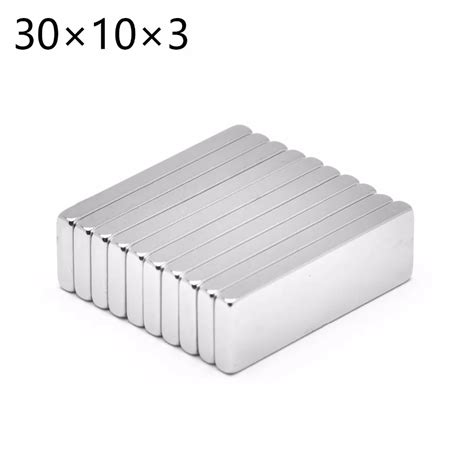 50pcs N35 30mm X 10mm X 3 Mm Strong Bar Cuboid Block Magnets 30x10x3