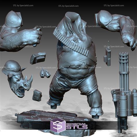 Rocksteady Machine Gun From TMNT SpecialSTL