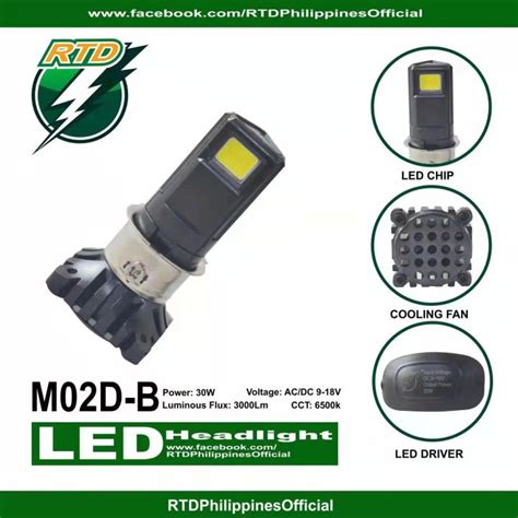 Original RTD MO2D B LED Motorcycle Headlight Lazada PH