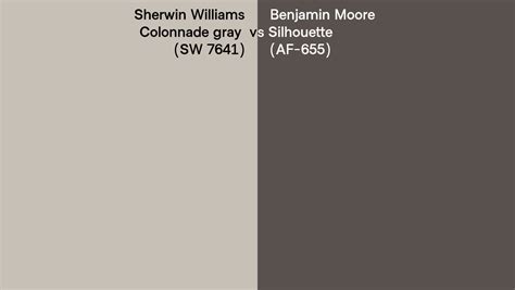 Sherwin Williams Colonnade Gray SW 7641 Vs Benjamin Moore Silhouette