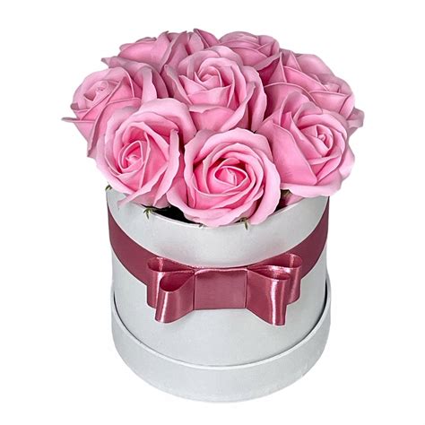 FLOWER BOX KWIATY MYDLANE BUKIET PREZENT RÓŻE MYDLANE FLOWER BOX